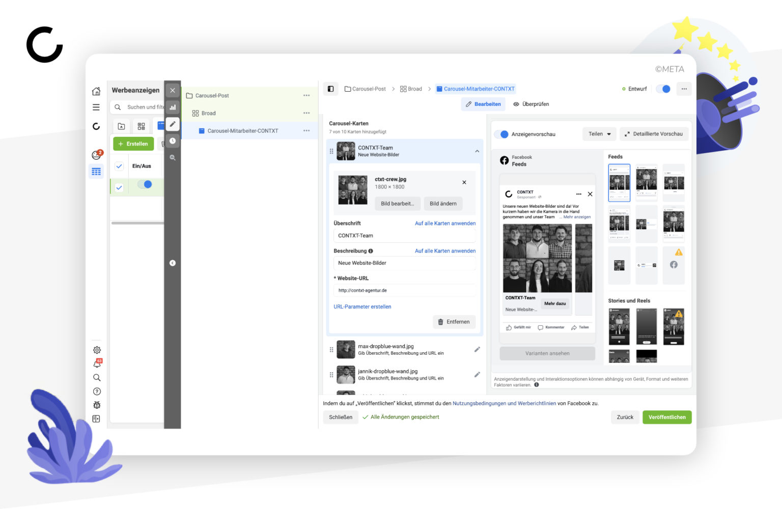 Facebook Carousel Post als Beitrag erstellen [2024] – CONTXT Online ...